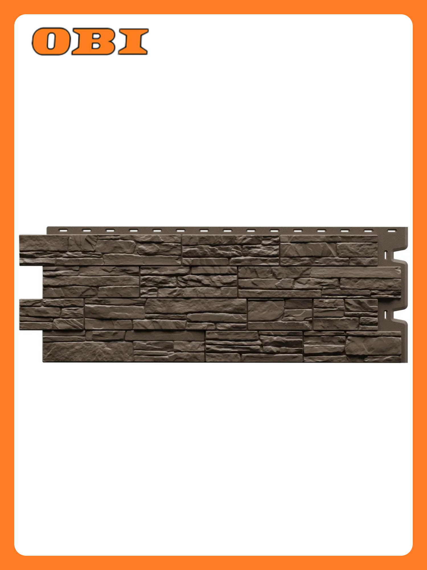 Панель Docke STANDARD "Алтай", цоколь, пластик, рельефные, цвет коричневый, 1098х23 мм, 1шт