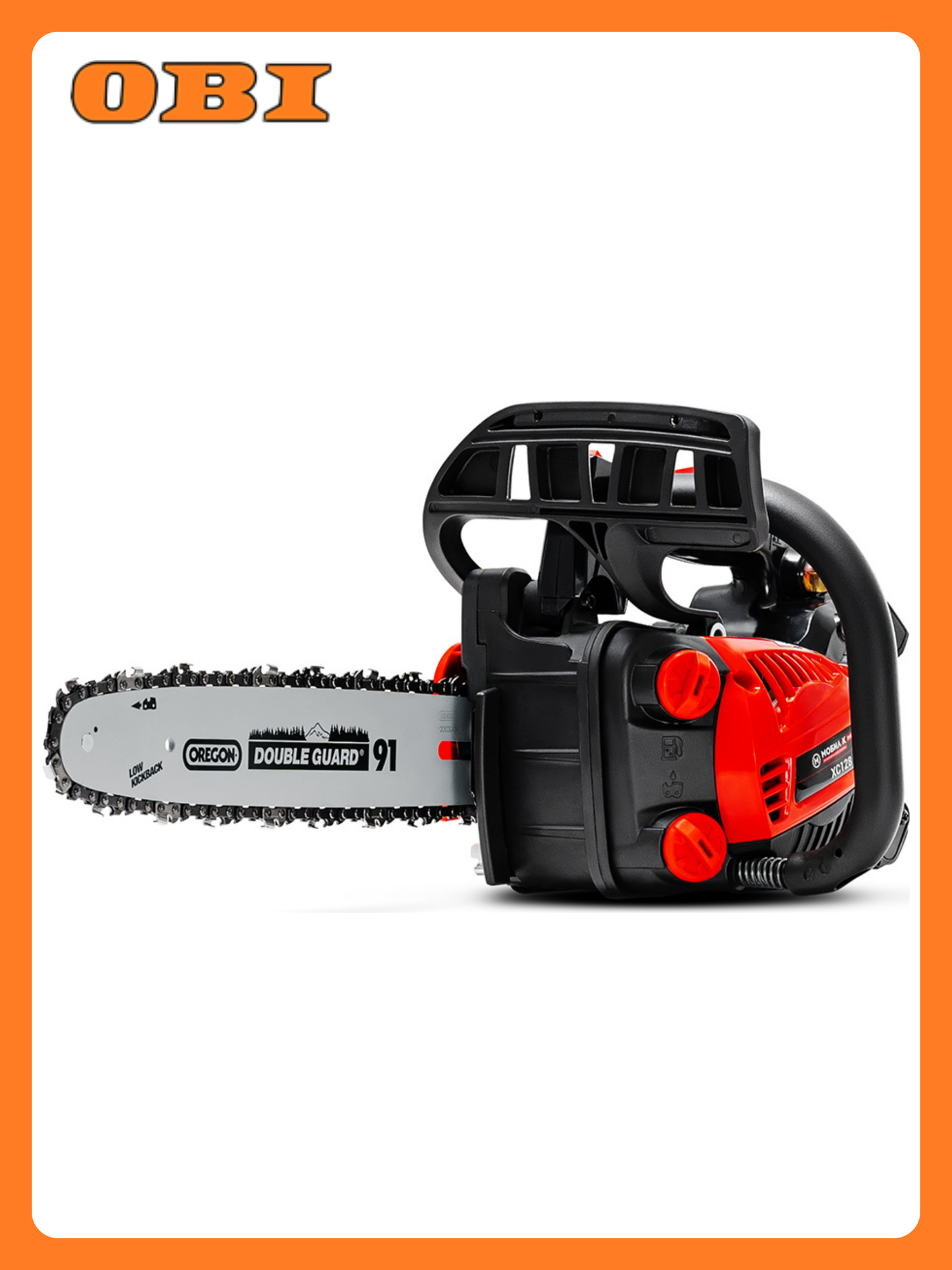 Бензопила Мобил К Премиум XC128 1,3л. с, антивибрационная, тормоз цепи, плавный пуск