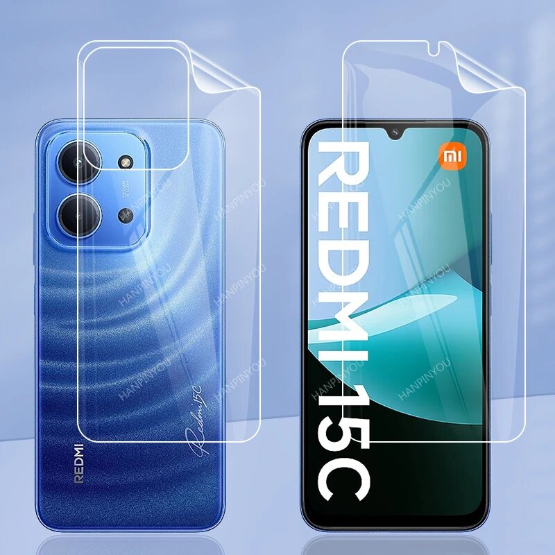 Для Xiaomi Redmi 15C 5G 4G прозрачный ТПУ/матовый гидрогель против отпечатков пальцев с полным покрытием, мягкая защитная пленка для экрана