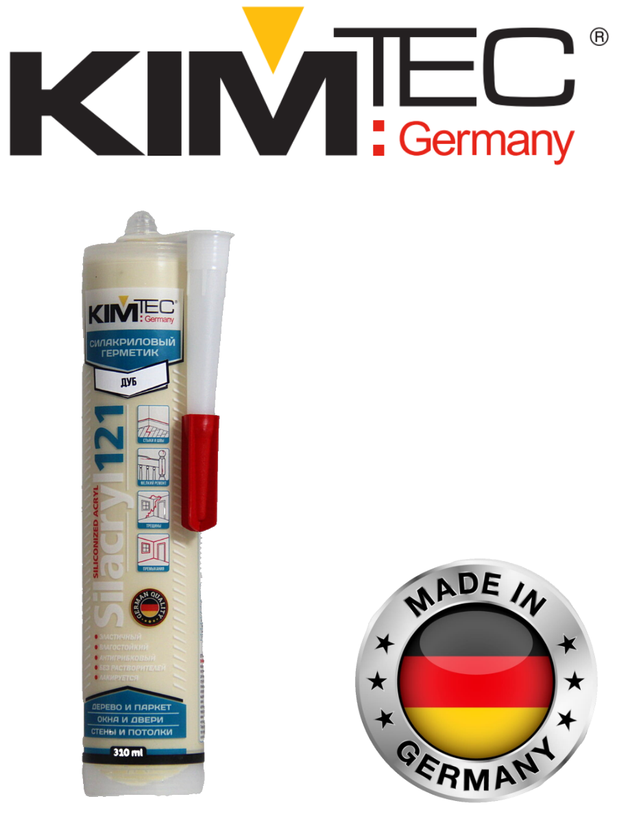 Герметик силакриловый KIM TEC Silacryl 121, для дерева, дуб, 310 мл
