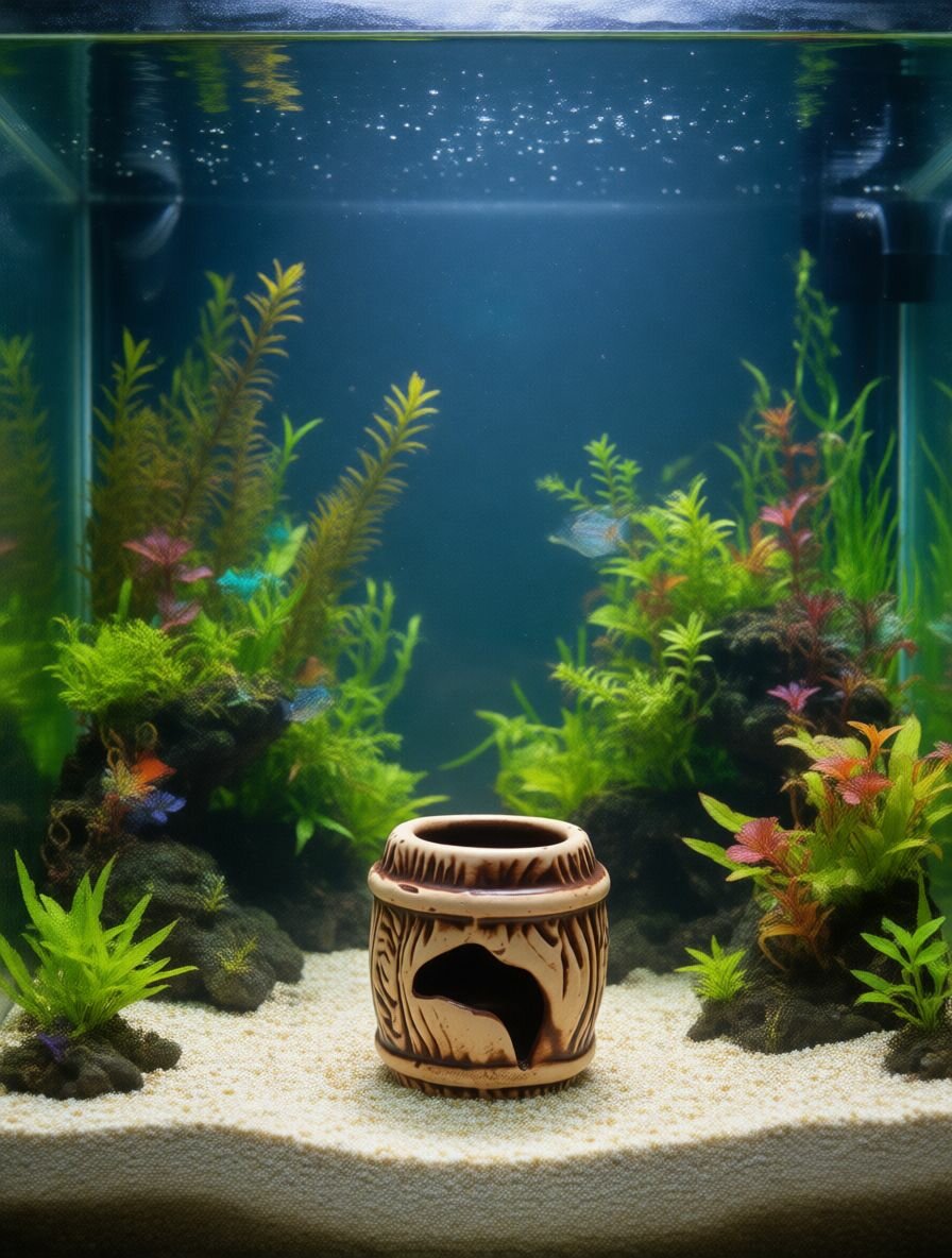 Декорация для аквариума Бочка малая 35х40х45мм Орловская Керамика небольшого размера