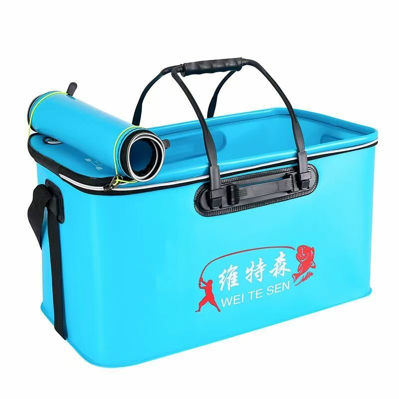 Каны рыболовные для рыбы / Сумка для рыбалки / Ведро для хранения улова 60 см наращивать синий