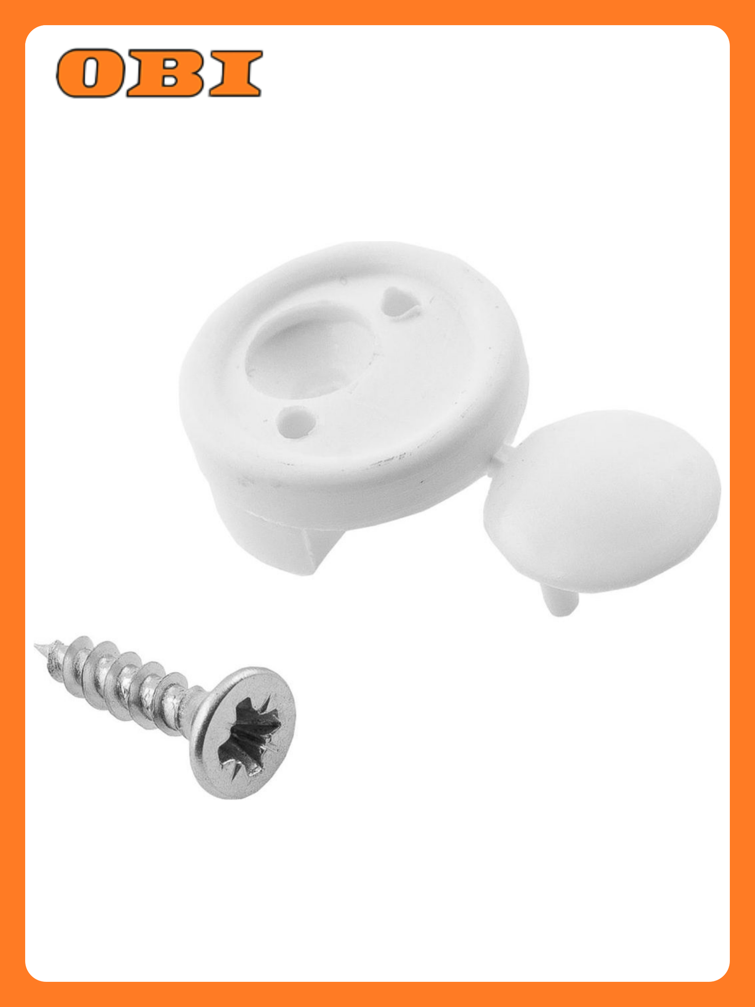 Крепление для зеркала Element белое 17 мм 8 штук