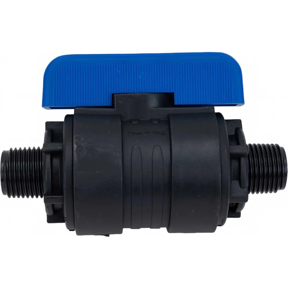 Компрессионный шаровой кран VALFEX ПНД НР/НР резьба разборный 1/2"-1/2" Ду16 1210216012012 — фото 1