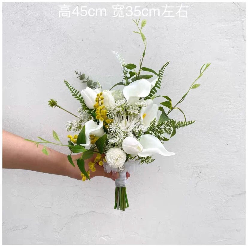 Свадебный букет для фотостудии, фотосъемки в путешествиях, искусственный букет невесты в корейском стиле, реквизит для