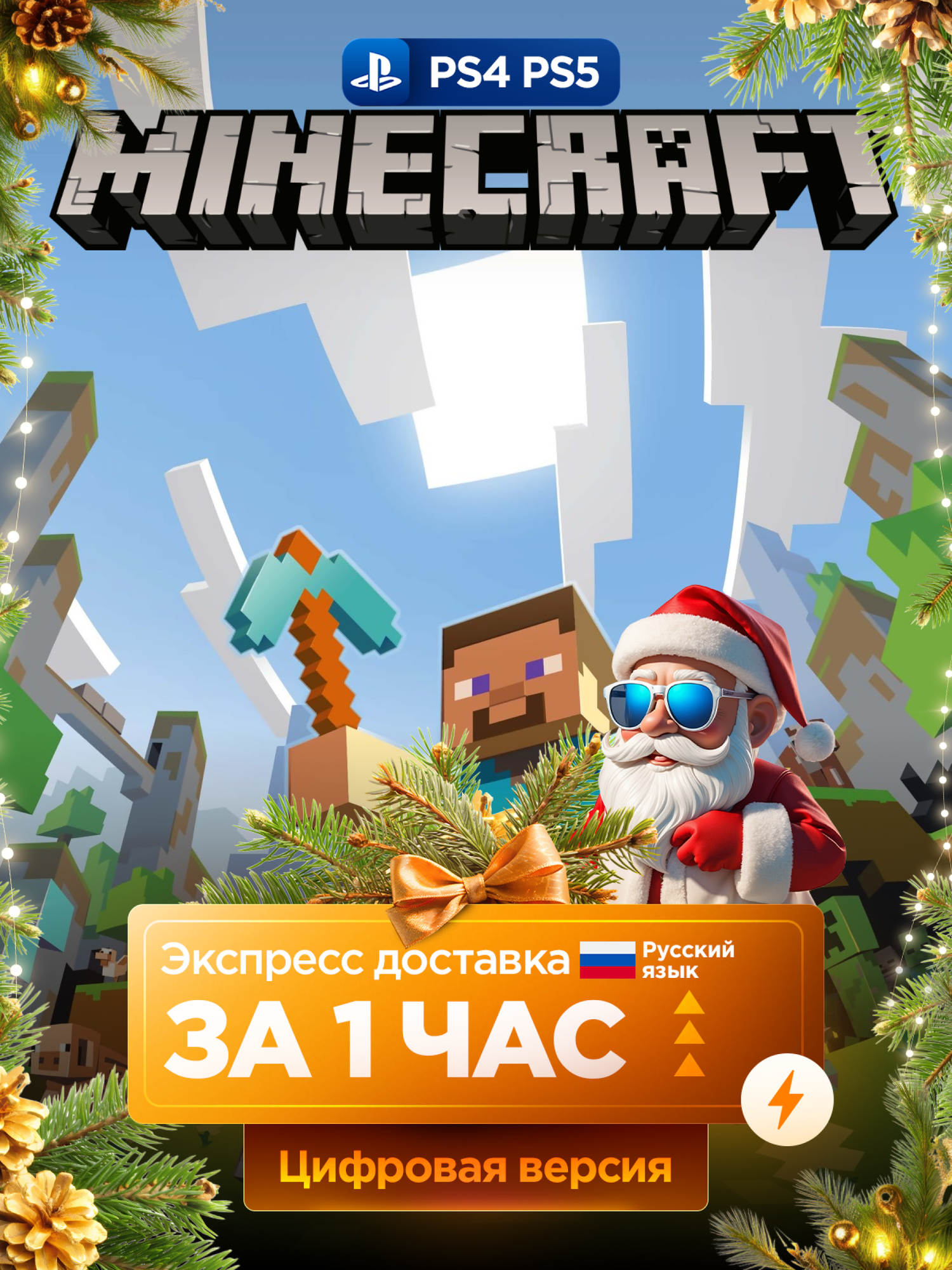 Игра Minecraft на PS 4 и 5 , Полностью на русском языке | PS4/PS5