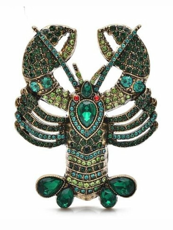 Брошь, стразы