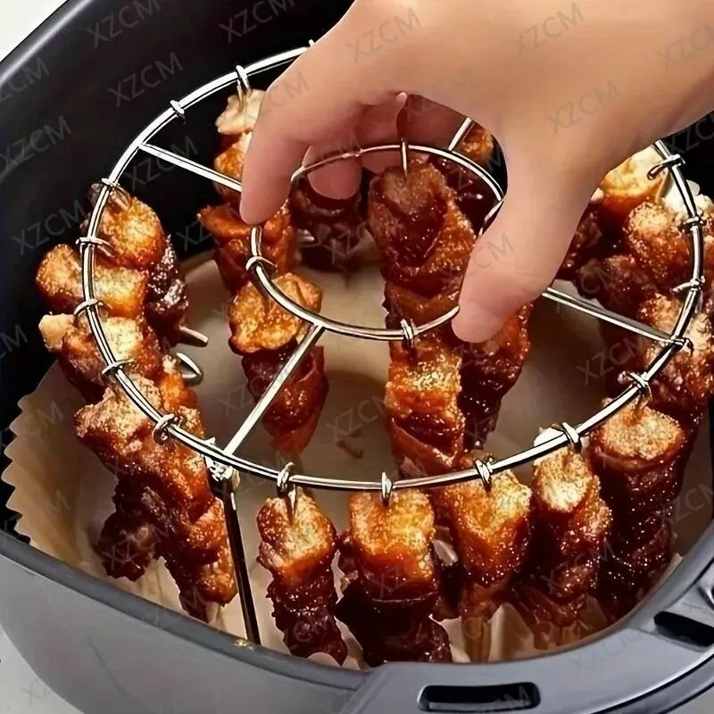 Круглая решетка для фритюрницы с 24 металлическими прутьями