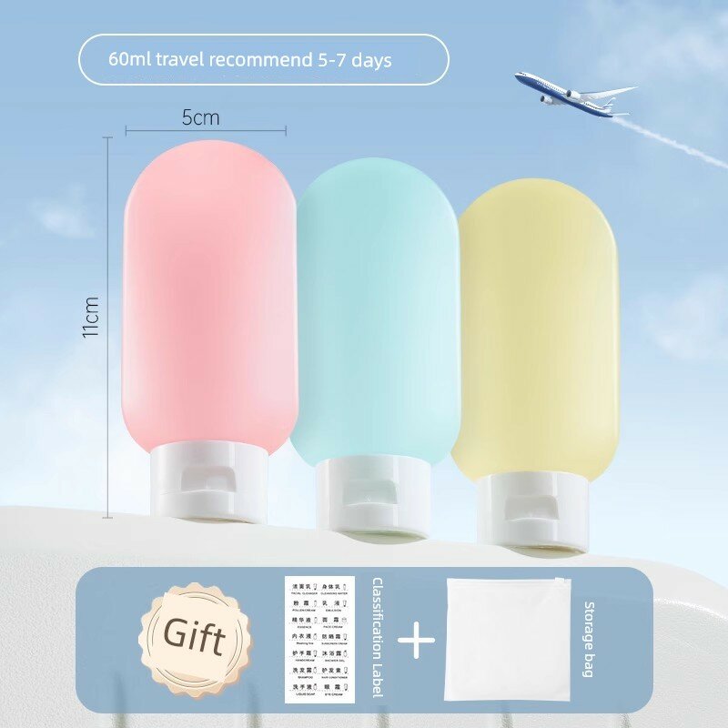 6 штук | Дорожные многоразовые флаконы, портативный набор для косметики, шампунь, гель для душа, очищающее масло,