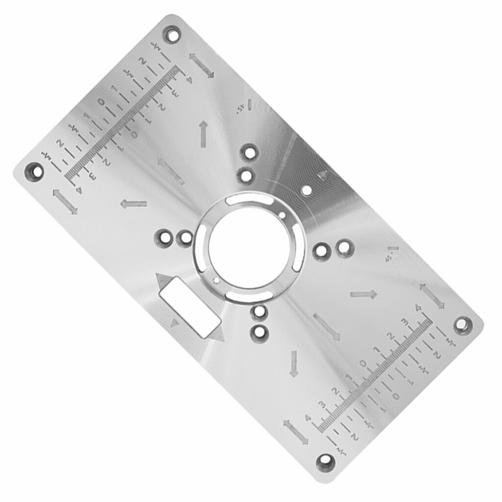 Алюминиевая вставная пластина для фрезерного стола с кольцами для вставок для фрезера Электрический фрезерный станок для обработки дерева Откидная пластина для обработки дерева