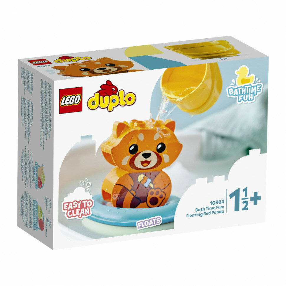 Конструктор LEGO DUPLO 10964 Приключения в ванной: Красная панда на плоту