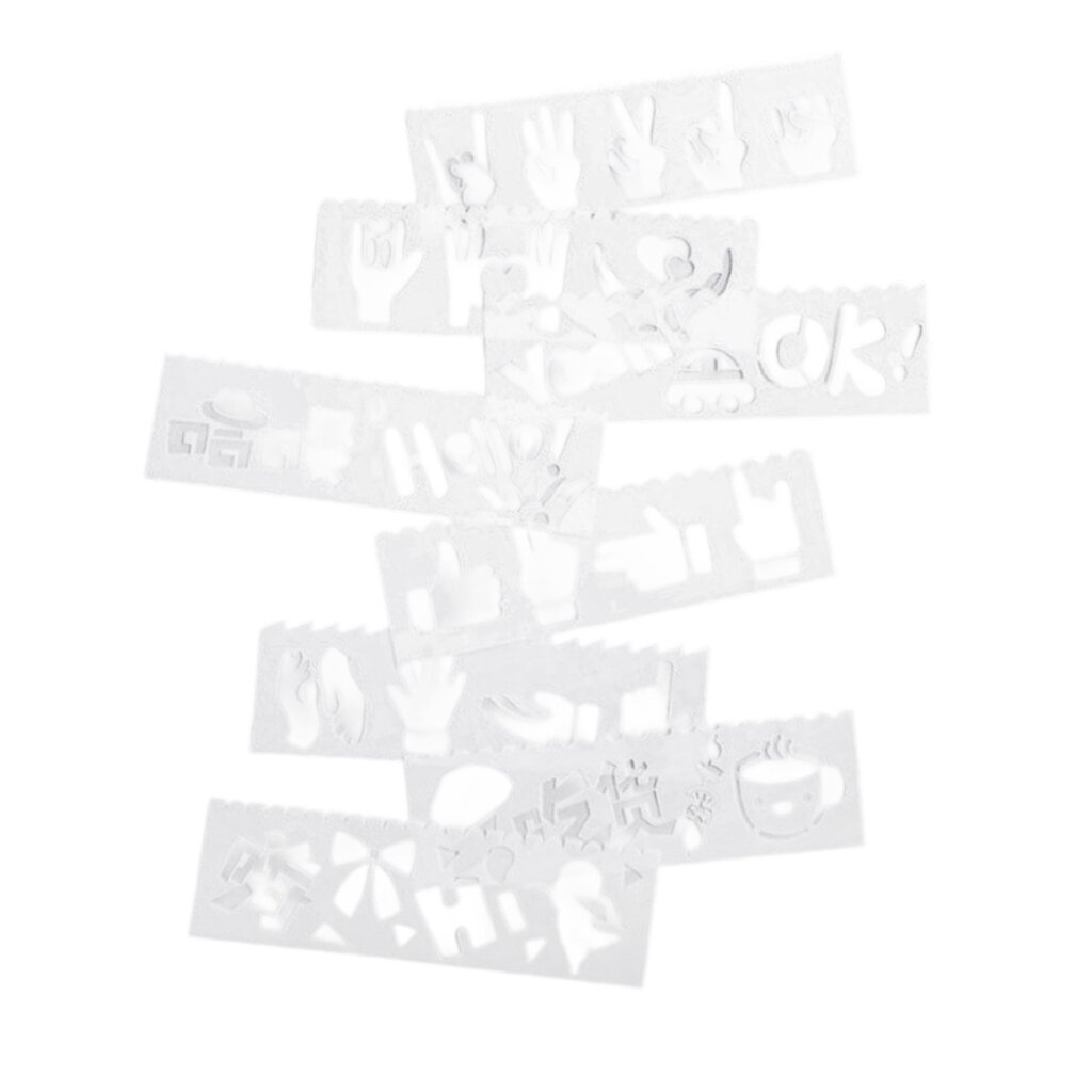 Набор из 8 многоразовых трафаретов для детских художественных проектов с рисунками животных и самолетов Пластиковый инструмент для рисования для скрапбукинга