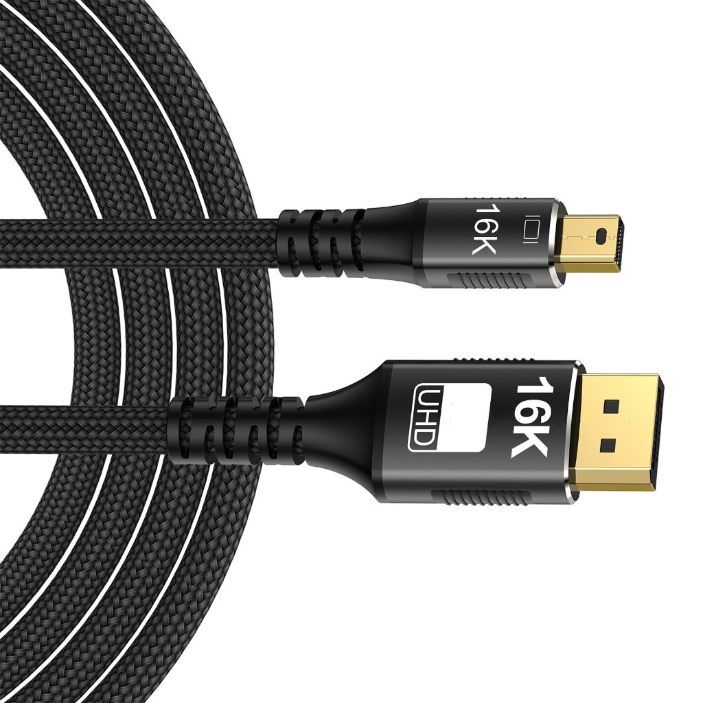Удлинительный кабель 16K Mini DisplayPort-DisplayPort 2.1 от разъема к разъему для монитора