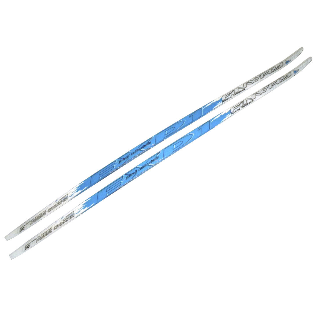 Пластиковые беговые лыжи STC Wax (без насечек) 190 Finway Nordic Crosser. Голубой/белый.