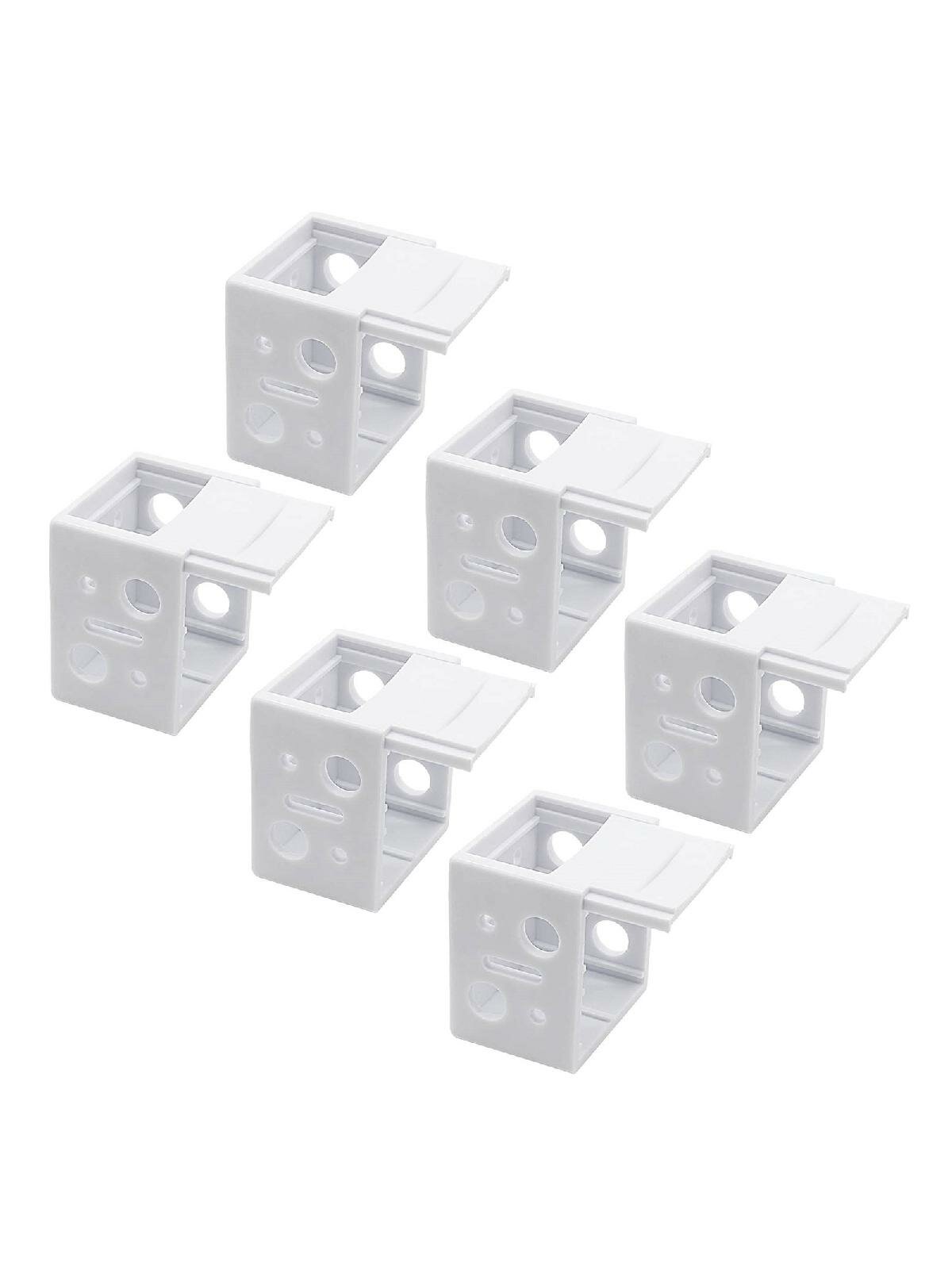 6ШТ монтажных кронштейнов белого цвета, направляющий держатель для жалюзи