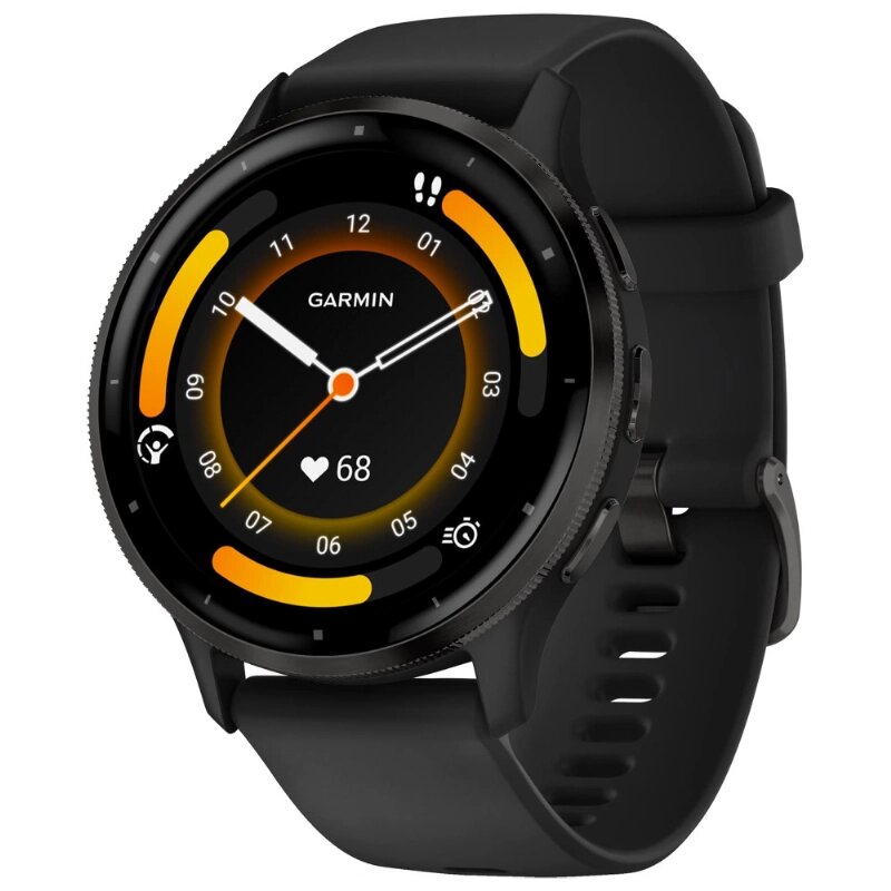 Смарт-часы Garmin "Venu 3", сталь, черные, с GPS, пульсометр
