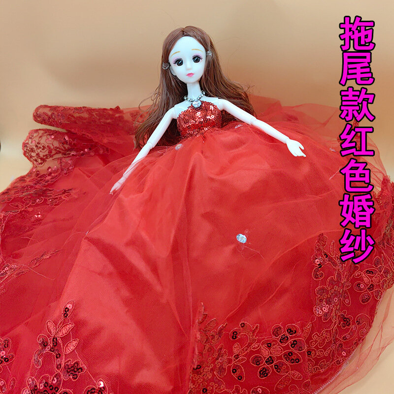 Красное свадебное платье с поясом для 11-дюймовой принцессы BJD куклы, включает куклу и аксессуары