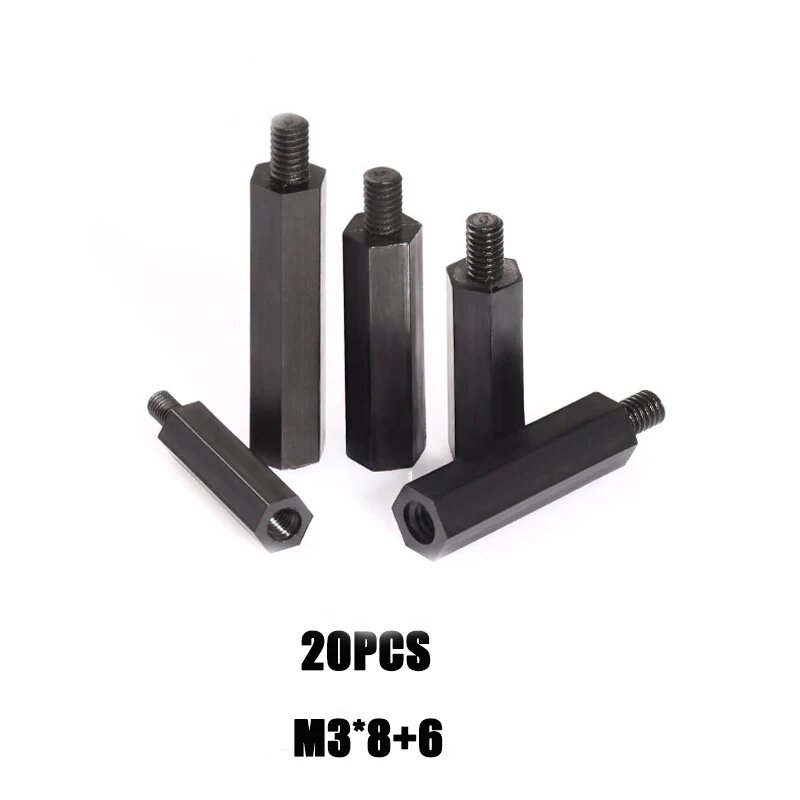 20/180 шт, шестигранные нейлоновые стойки M3