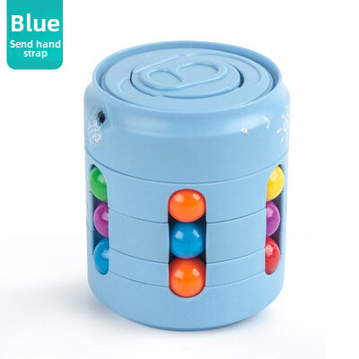 Кросс-граничный вращающийся волшебный боб Рубика куб декомпрессионный творческий мяч можно Рубика куб декомпрессионный декомпрессионный игрушка пальцевой гироскоп (Кока-кола малый размер Синий)