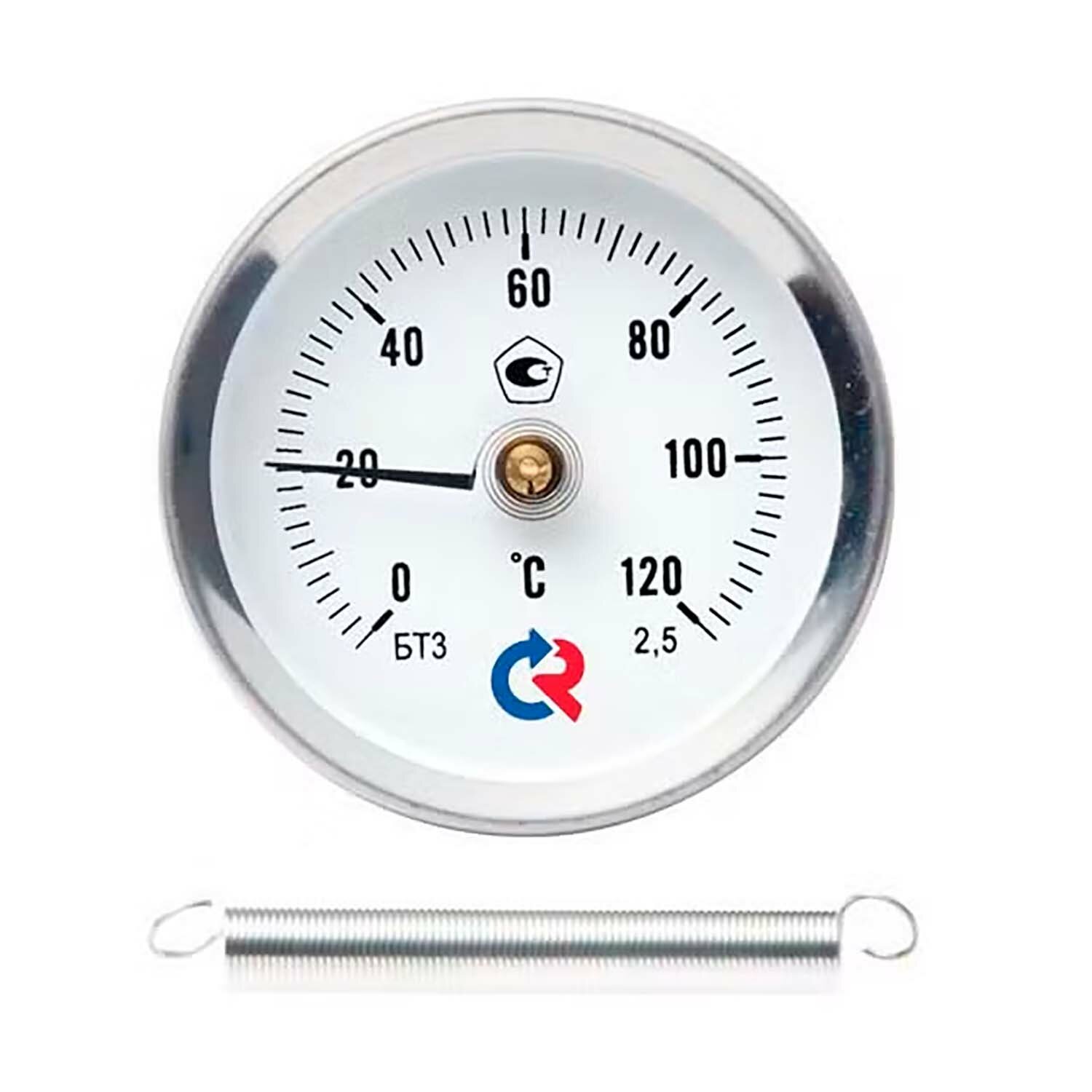 Росма Термометр БТ-30.010 (0-120С) ДК63 коррозионностойкий с пружиной, 2.5 D070-00992