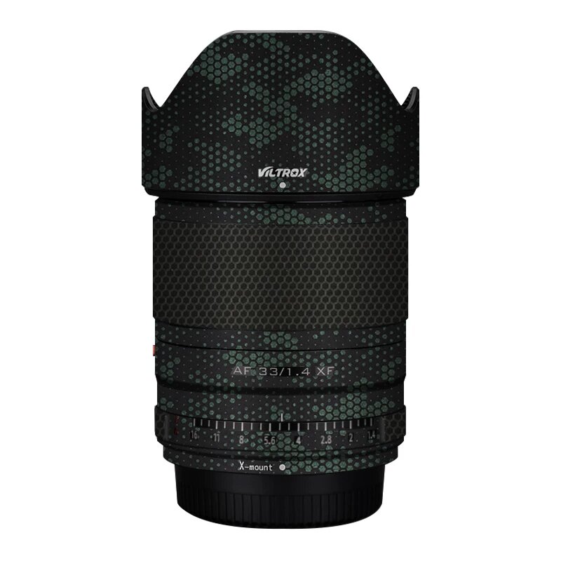 Защитная пленка VILTROX AF33F1.4 для объектива Fujifilm XF с 3M клеем — узор 'Змеиный панцирь' (бирюзовый)