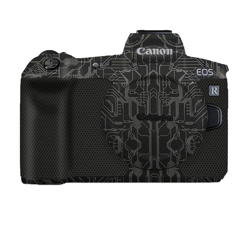 Защитная пленка Canon EOS R с узором в виде схемы темно-золотого цвета, полное покрытие, 3M клей, одна штука