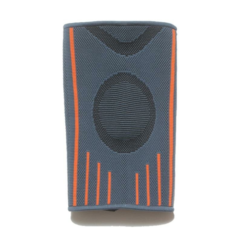 Спортивная компрессионная повязка на руку для поддержки локтя, Серо - оранжевый - XL