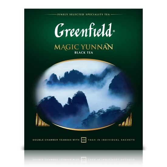 Чай Greenfield Magic Yunnan, черный, 100 пакетиков