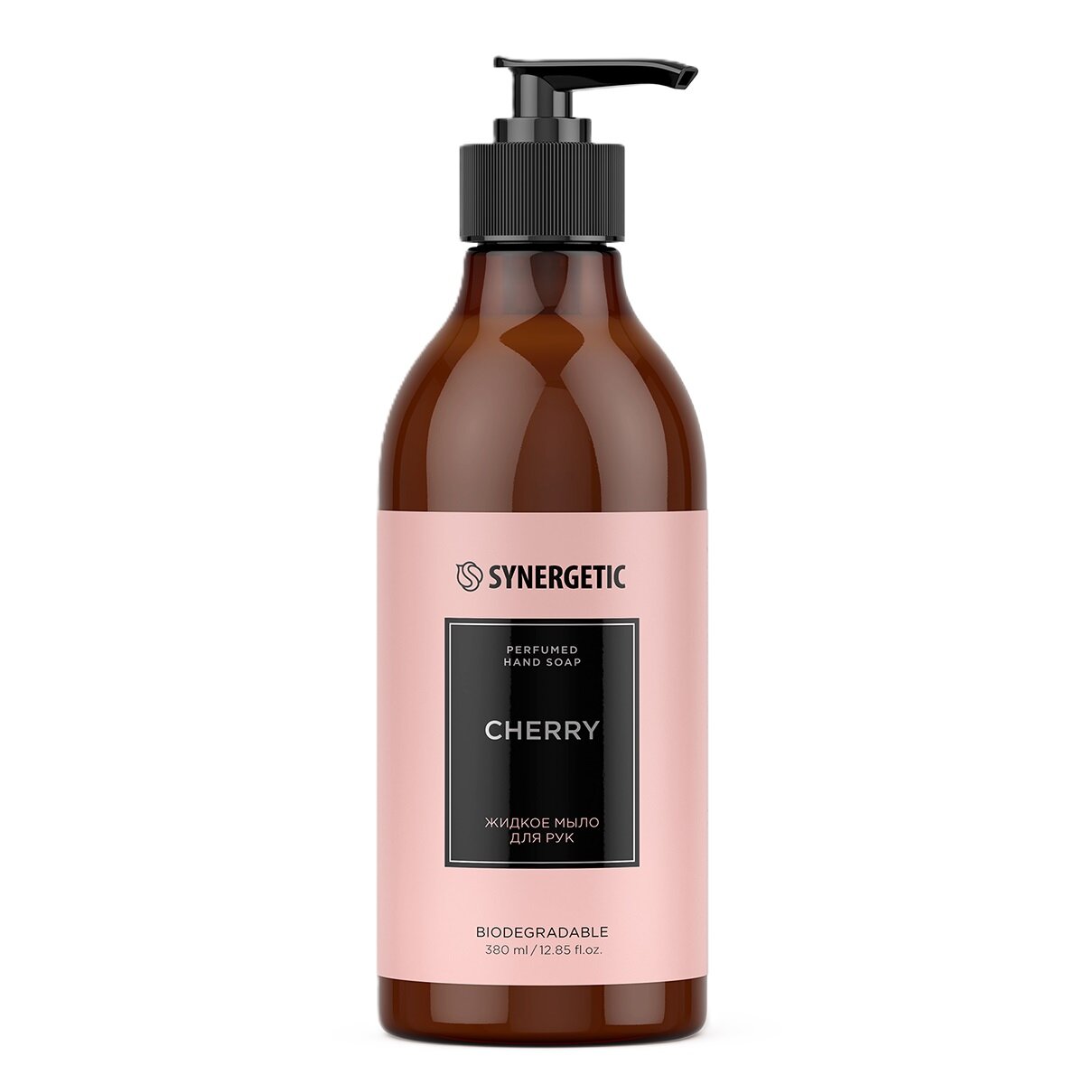 Жидкое мыло для рук SYNERGETIC cherry/вишня, 380 мл