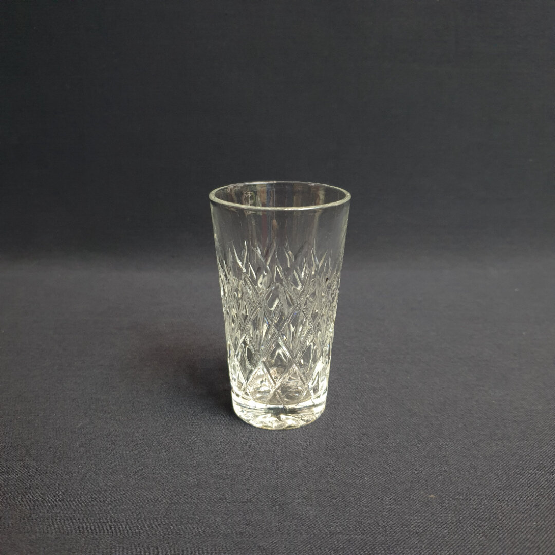 Стопка, хрусталь высота 85 мм, объем 75 мл, винтаж СССР