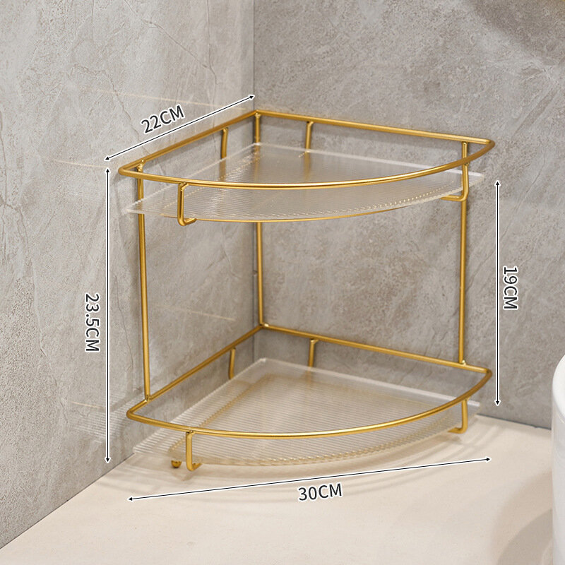 Скандинавская легкая роскошная раковина для ванной, настольная железная арт-угловая напольная акриловая полка для хранения туалетных принадлежностей