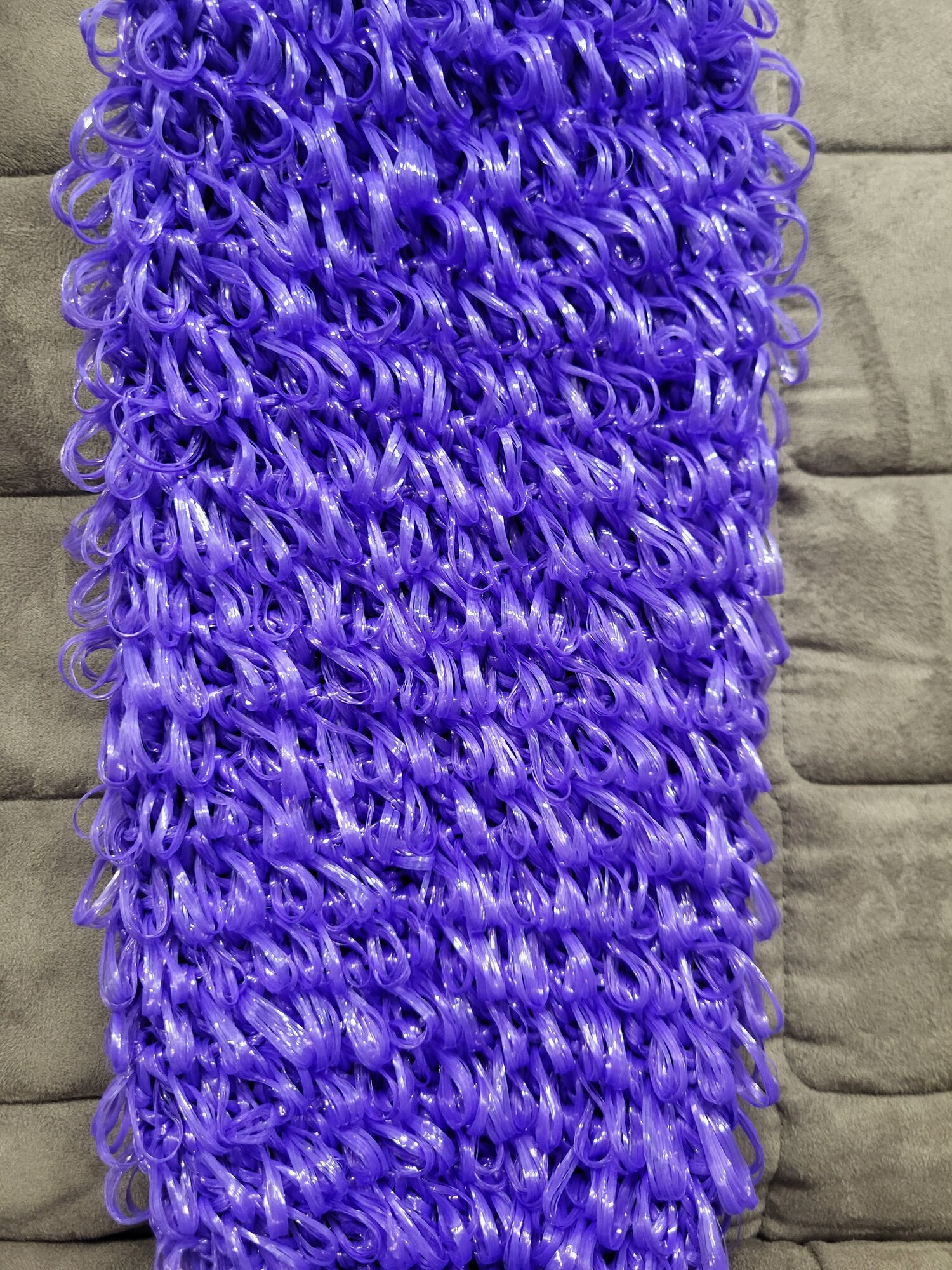 Мочалка для тела с ручками, ручная вязка, массажная, тонизирующая, 35см, с ручками 75см