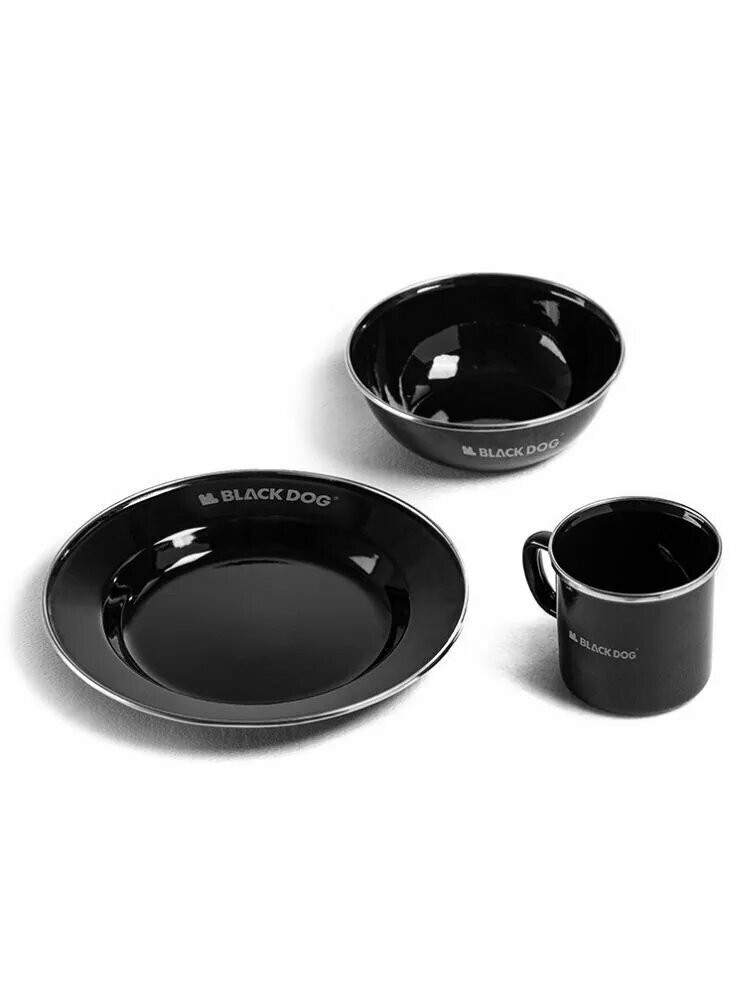 Naturehike Blackdog Пикник на открытом воздухе Портативный набор столовых приборов из нержавеющей стали с эмалью