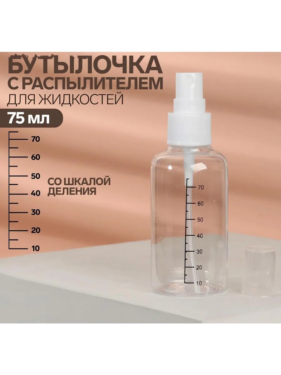 Бутылочка с распылителем для хранения, 75 мл