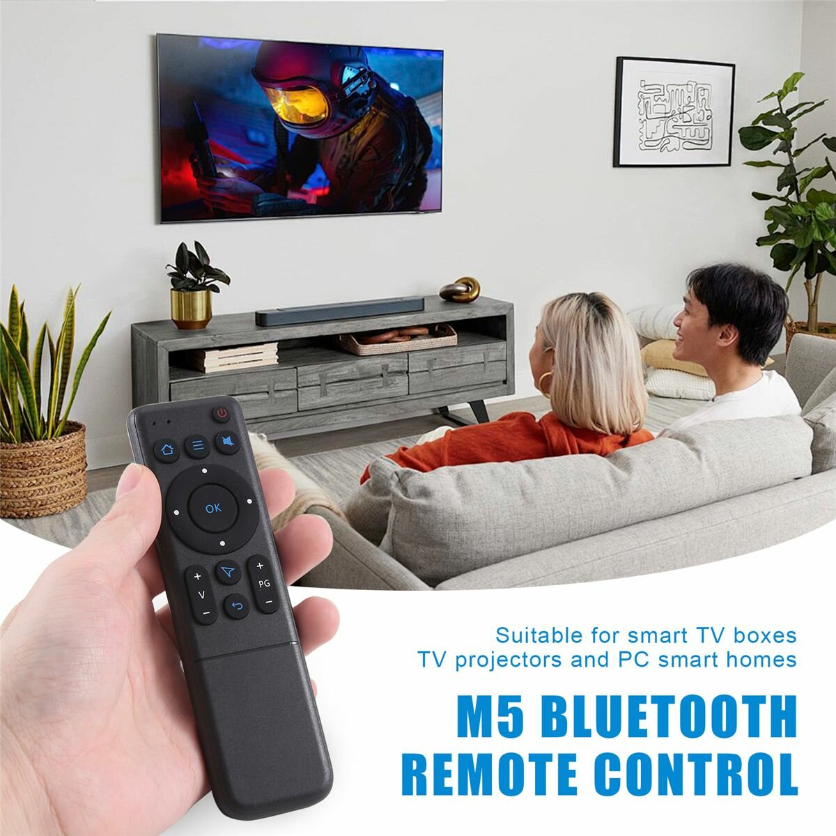 M5 Bluetooth 5.2 Air Mouse беспроводной инфракрасный обучающий пульт дистанционного управления Аксессуары для электроники (черные)