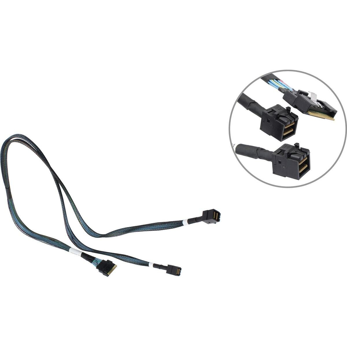 DiliVing Кабель SFF8654-->2xSFF8643 0.8м