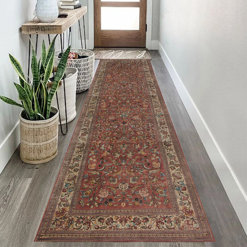 Ковер для коридора отеля, длинный коврик для входа, полосатый коврик в скандинавском стиле, полное покрытие, противоскользящий коврик для лестницы