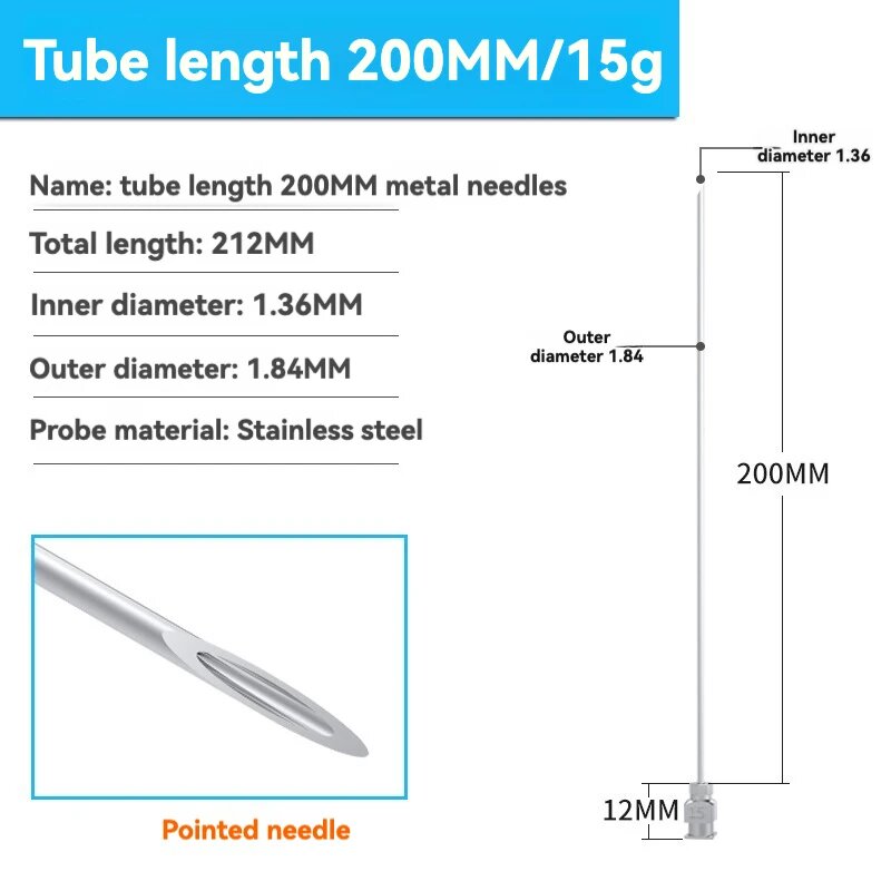 Дозирующая игла из нержавеющей стали 200 мм 5 pieces, 15G