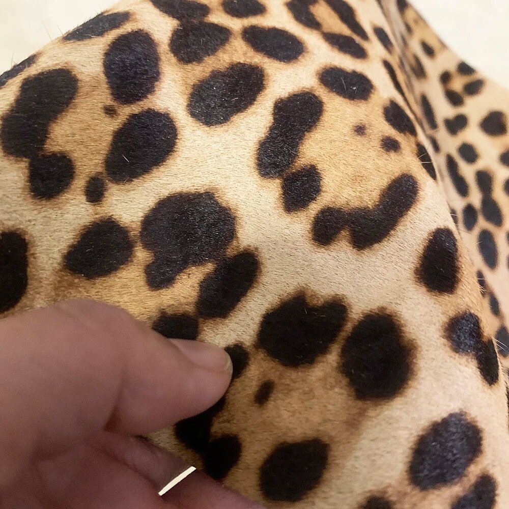Кожа для рукоделия, леопардовый принт, Hoofd, Laag Koeienhuid 50x50cm