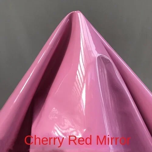Глянцевый искусственный кожаный материал белый 1,38 м Розовый, Cherry red