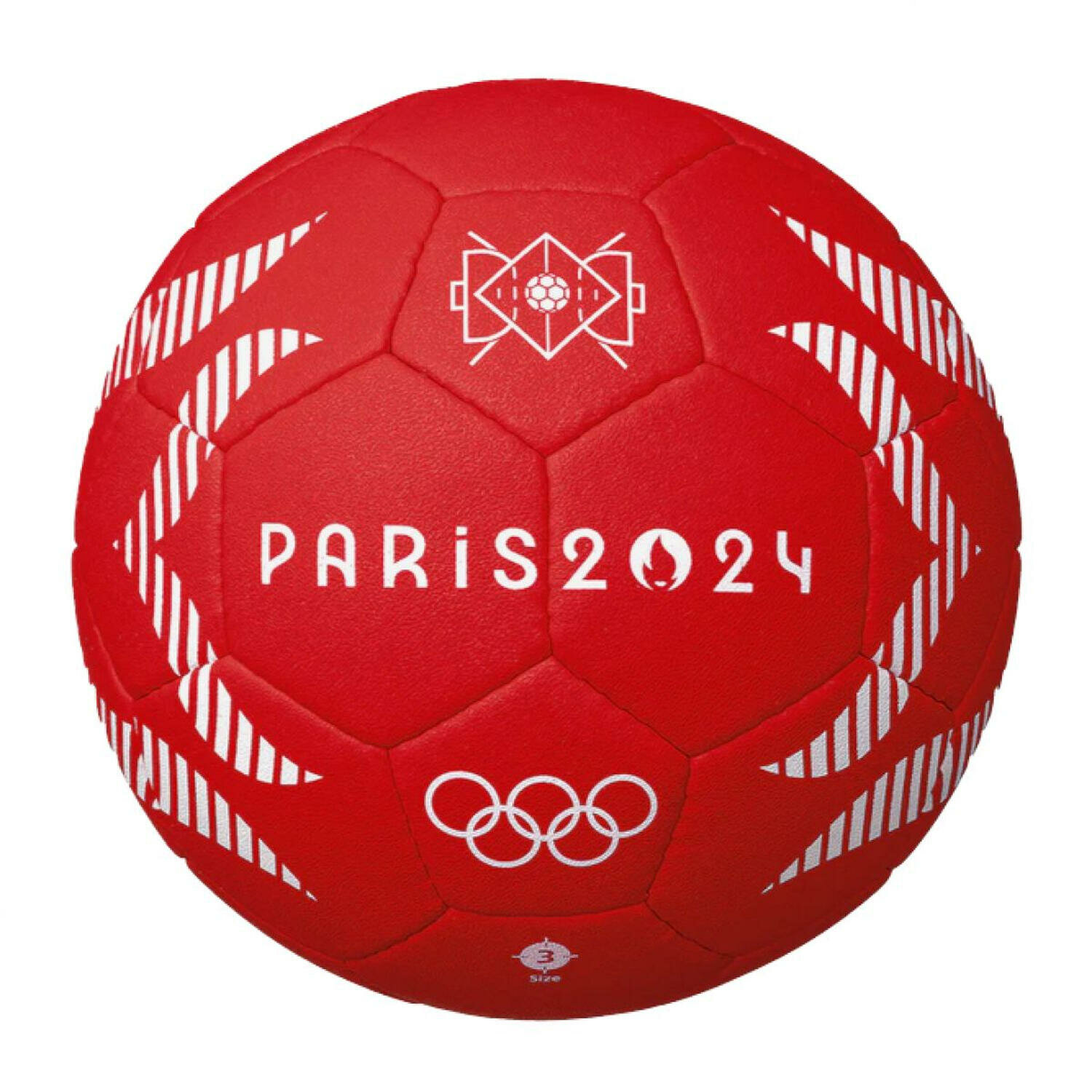 Гандбольный мяч Decathlon 5000 IHF-2, синтетическая кожа, ручная сшивка, красный