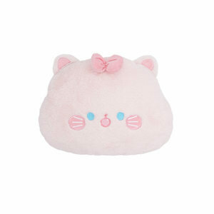 Подушка с 3D кроликом из парового бархата, удобная и мягкая, для гостиной, поддержка поясницы, мультяшная милая подушка для офиса