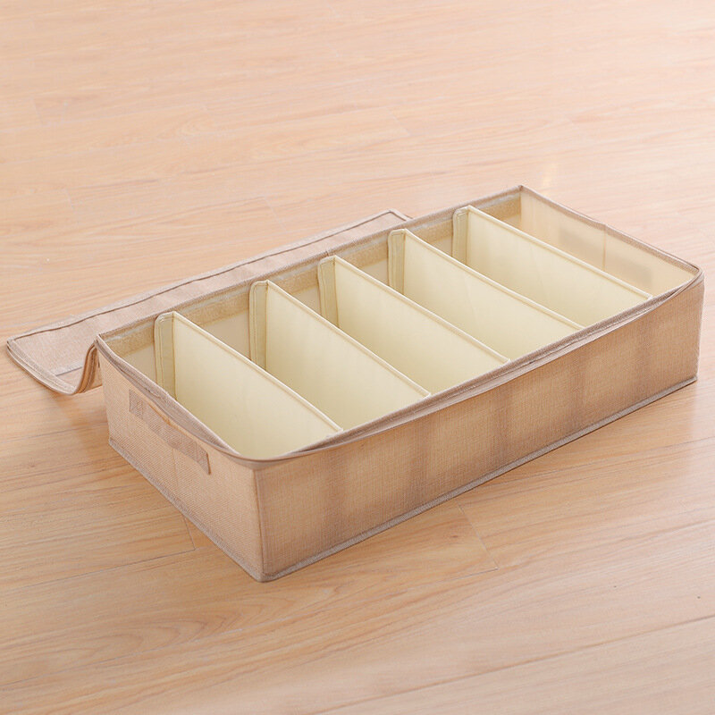 Хлопковая и льняная коробка для обуви, шестикомпонентная коробка для хранения под кроватью, стираемая коробка для хранения в спальне, органайзер для обувного шкафа, тканевое хранилище