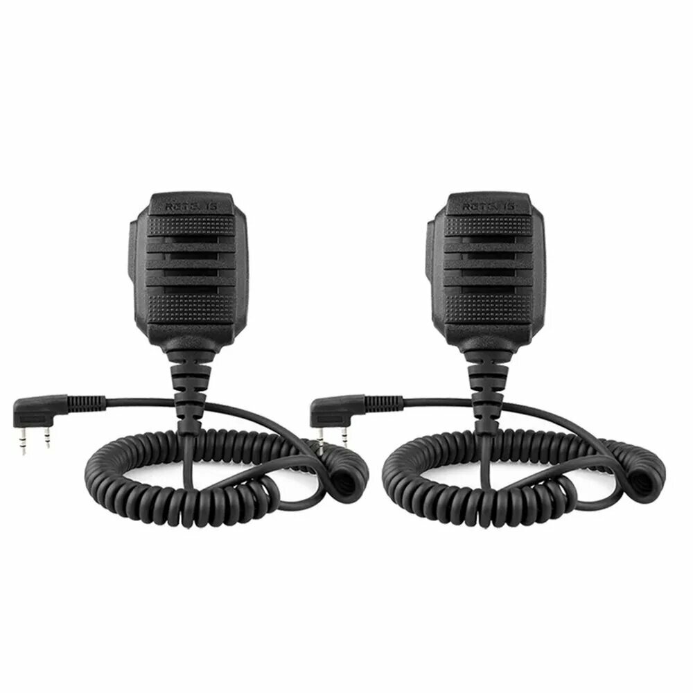 RETEVIS HK006 IP54 Водонепроницаемый микрофон Walkie Talkie Тангентный микрофон Плечевой динамик PTT для Baofeng UV-5R UV82 RT622 (2 шт.)