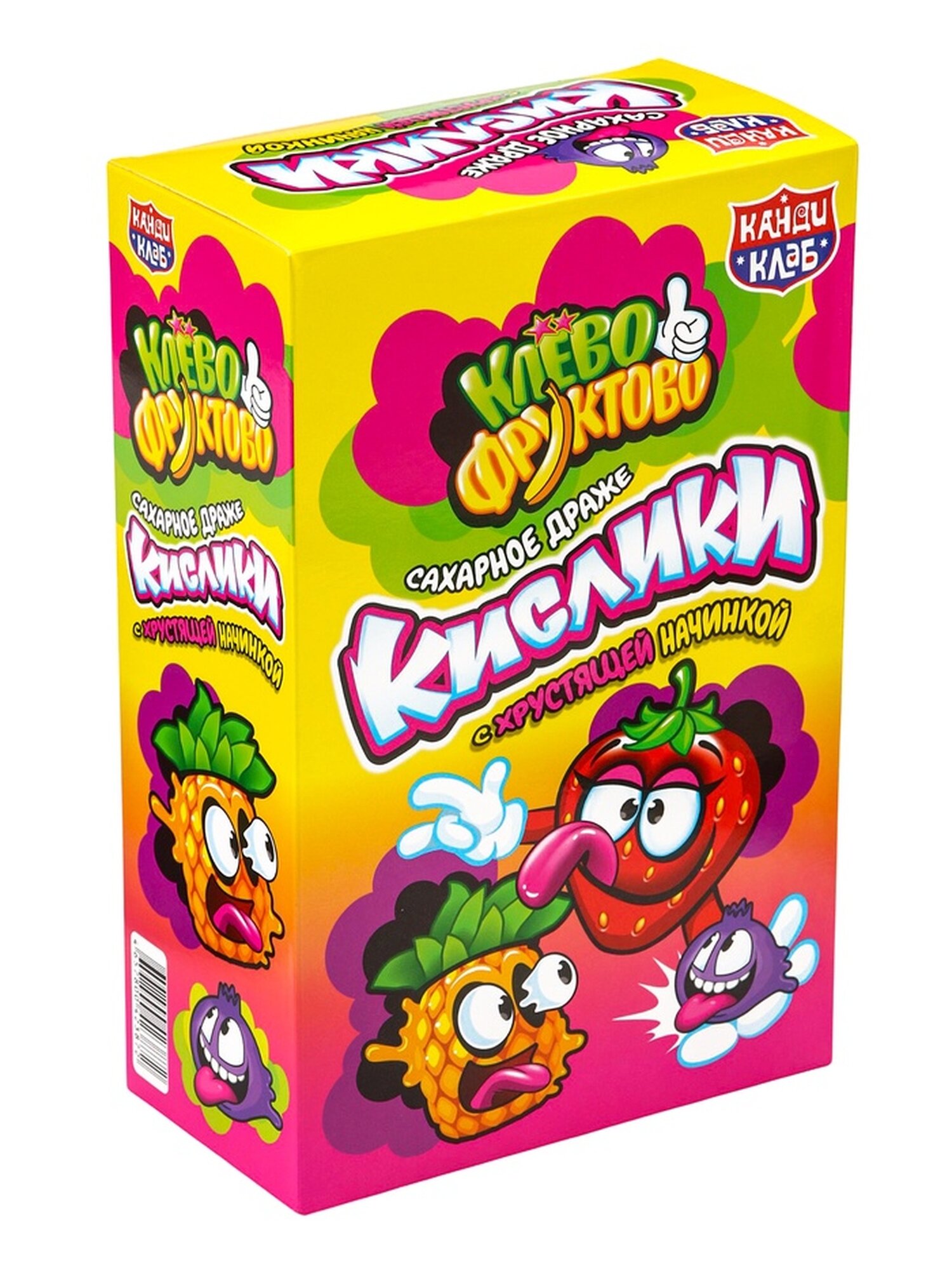 Драже сахарное «Кислики Клево-Фруктово», с хрустящей начинкой , 18 г