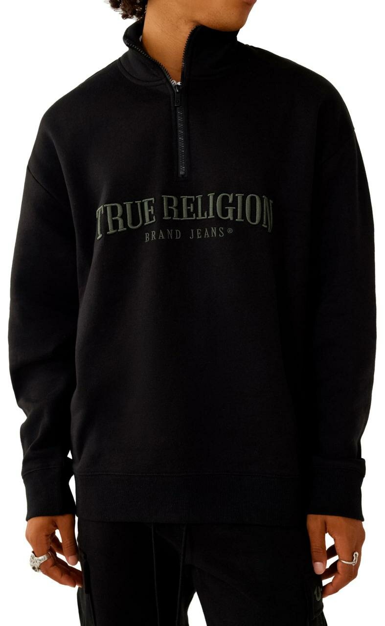 Худи half zip relaxed sweater