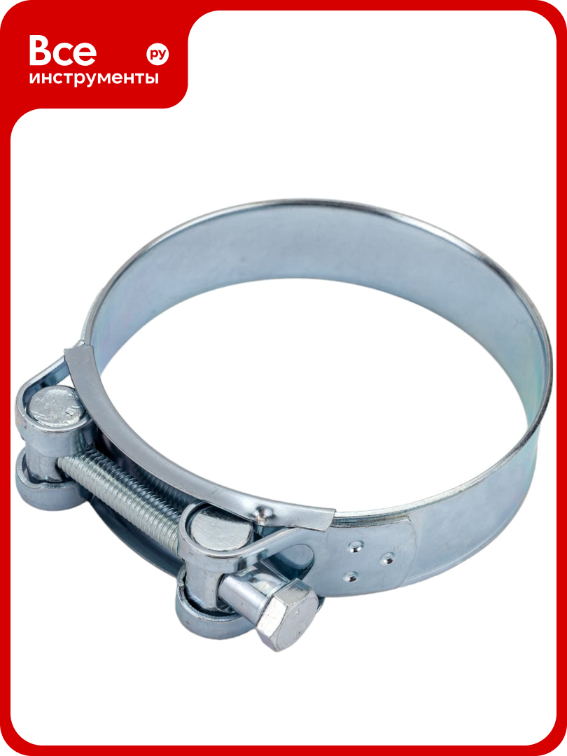 Усиленный хомут TITAN LOCK, оцинкованная сталь, силовой хомут с одноболтовым креплением, упаковка из десяти штук