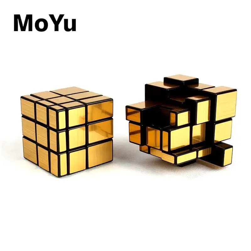 Зеркальный кубик Рубика золото Mirror Blocks 3x3