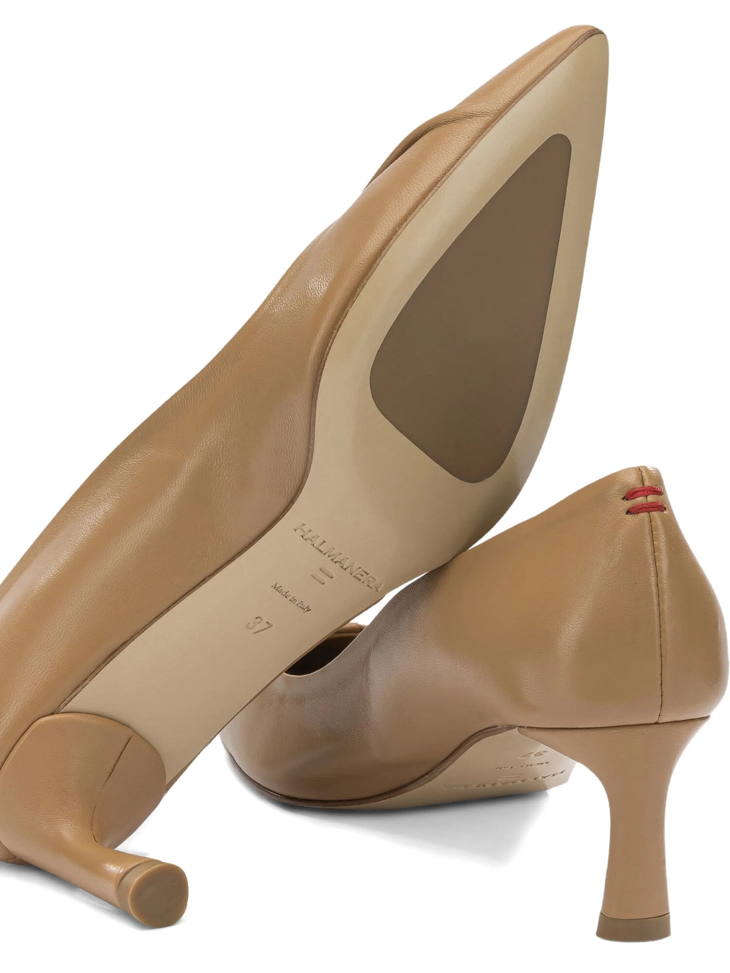 Туфли Halmanera Gathered leather pumps, размер 38, brown — фото 1