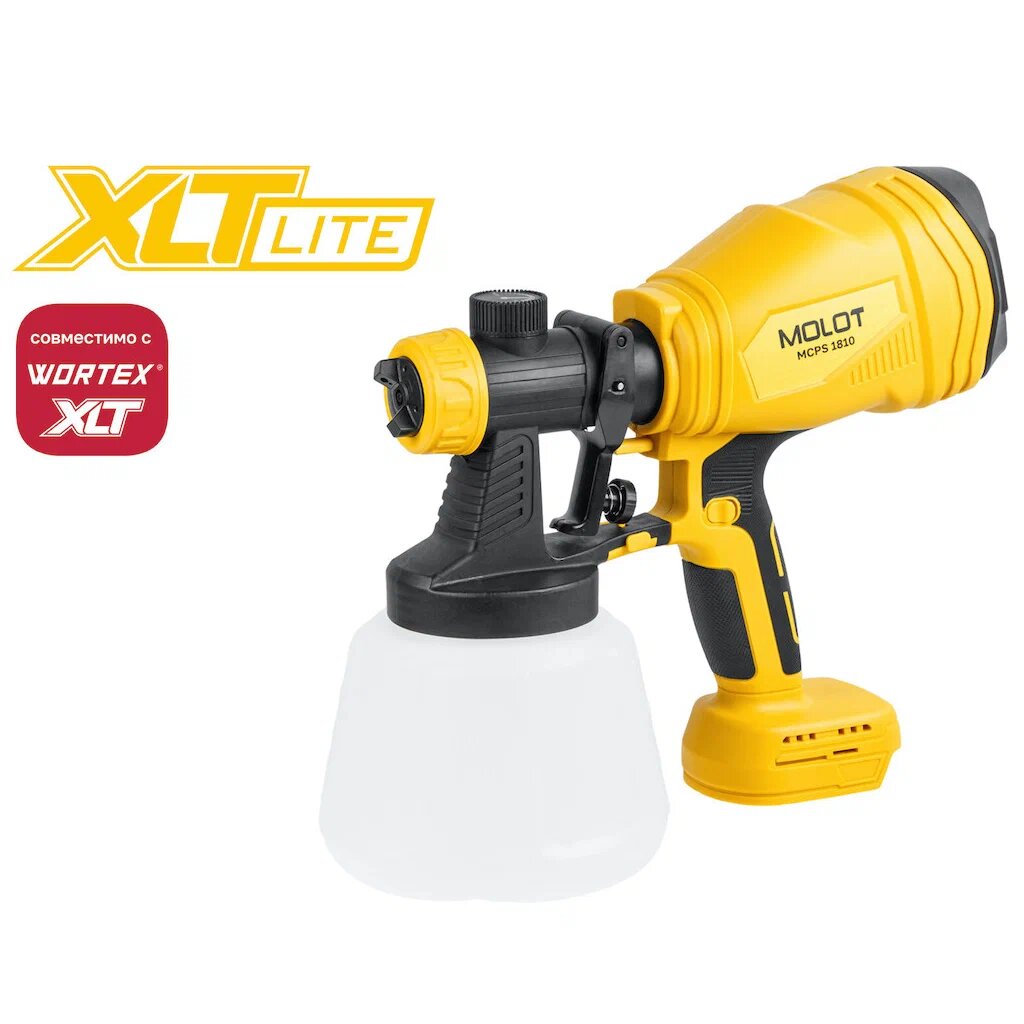 Краскопульт аккумуляторный MOLOT MCPS 1810 XLT Lite SOLO без АКБ и З/У (2318035)